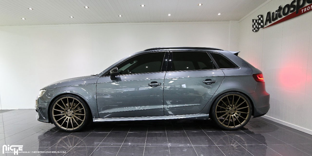Audi S3 w/ 20x8.5 Niche Form M158 Wheels