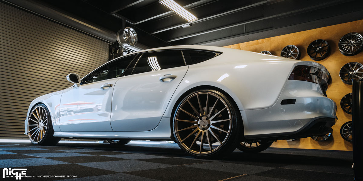 Audi S7 w/ 22x10.5 Niche Form M158 Wheels