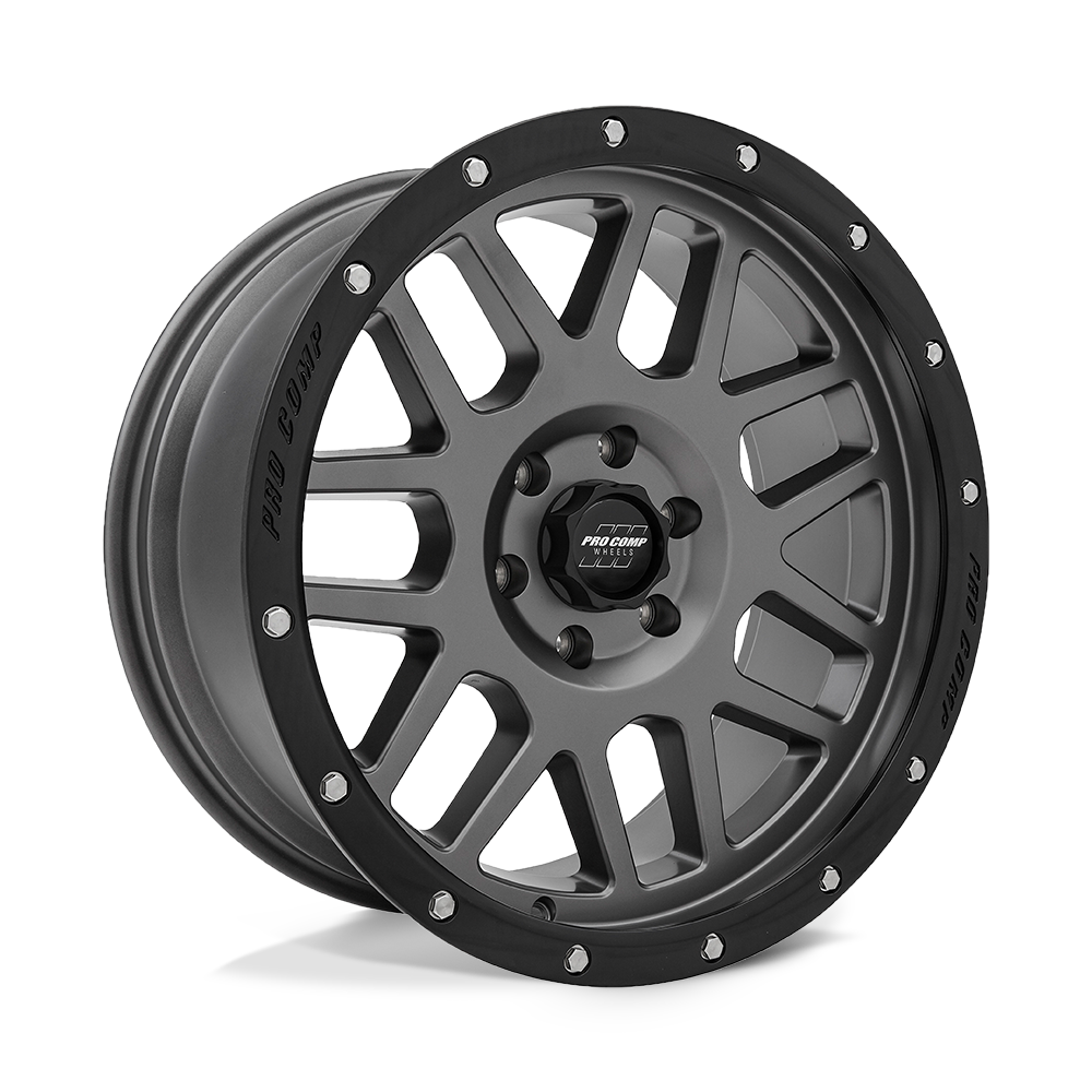 Pro Comp Alloys PA40 VERTIGO DARK GRAY WITH BLACK LIP - WheelsASAP