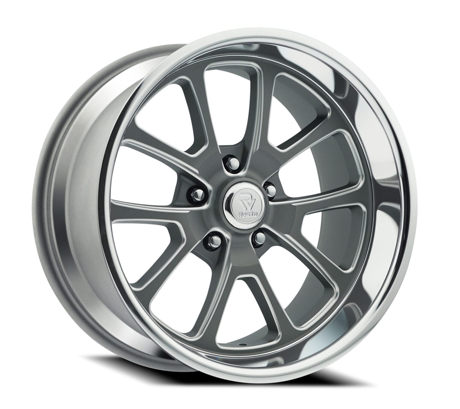 Resto LAGUNA TEXTURE GUN METAL CENTER MILLED WINDOW DIAMOND CUT LIP ...