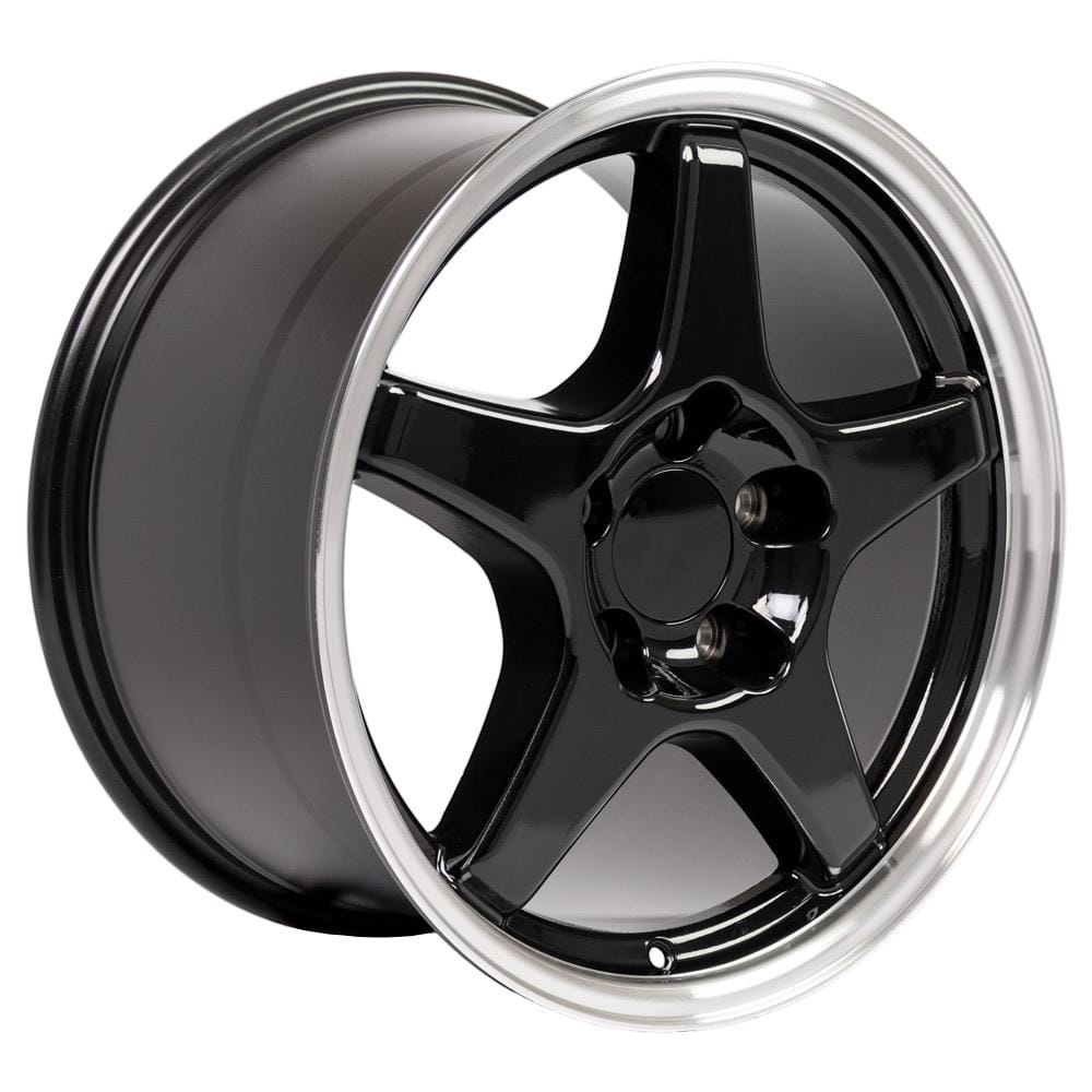 OE Wheels CV01 Black with Machined Lip - WheelsASAP